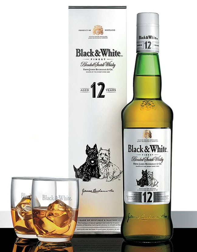 BLACK & WHITE BLENDED SCOTCH WHISKY (750 ml) BLACK & WHITE BLENDED SCOTCH WHISKY (750 ml)
